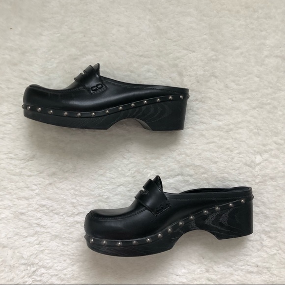Vintage | Shoes | Vintage Xhilaration Black Slip On Perforated Platform ...